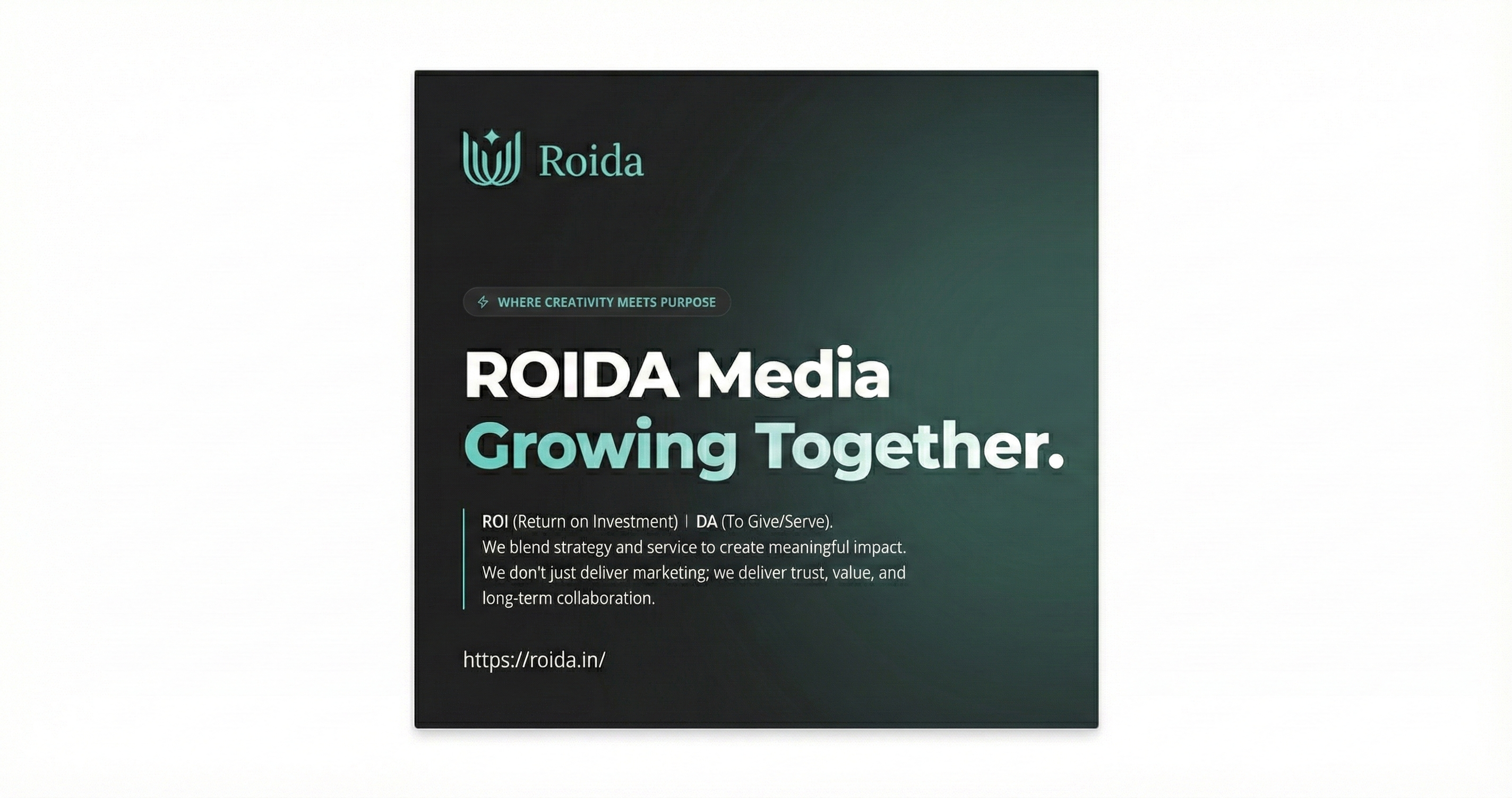 ROIDA Media | Performance Marketing, Media Production & Growth Systems